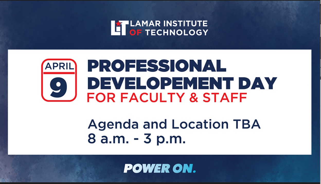Calendar of Events and Trainings - Lamar Institute of Technology